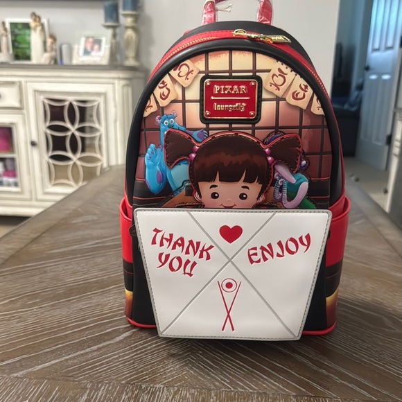 Pixar | Bags | Pixar Monsters Inc Mini Bag Takout Red And White Very ...